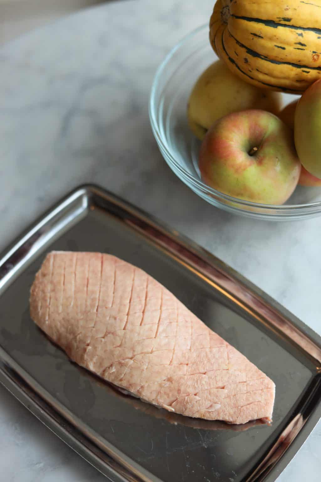 Easy Roasted Duck Magret with Apples and Squash - Le Chef's Wife