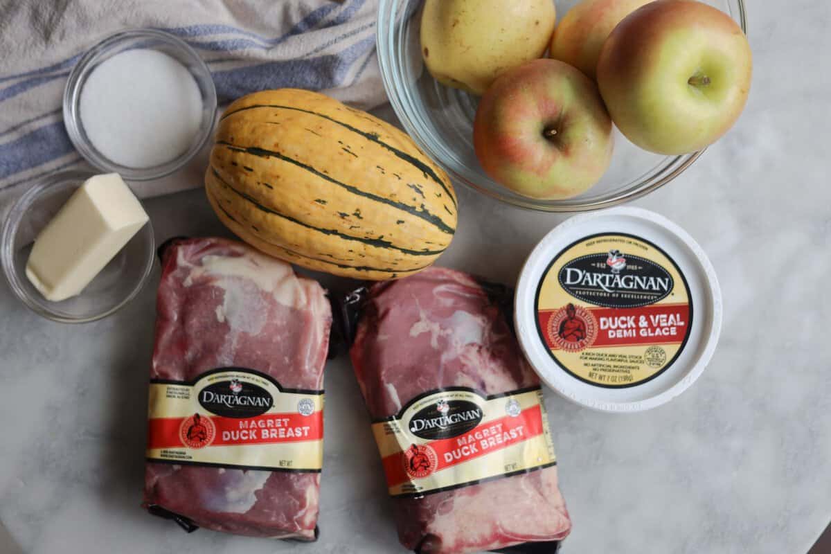 Roasted Duck Magret with Apples and Squash - Le Chef's Wife
