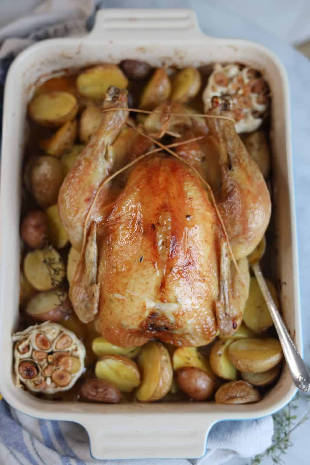 Lemon Thyme French Roast Chicken (Poulet Rôti) - Le Chef's Wife